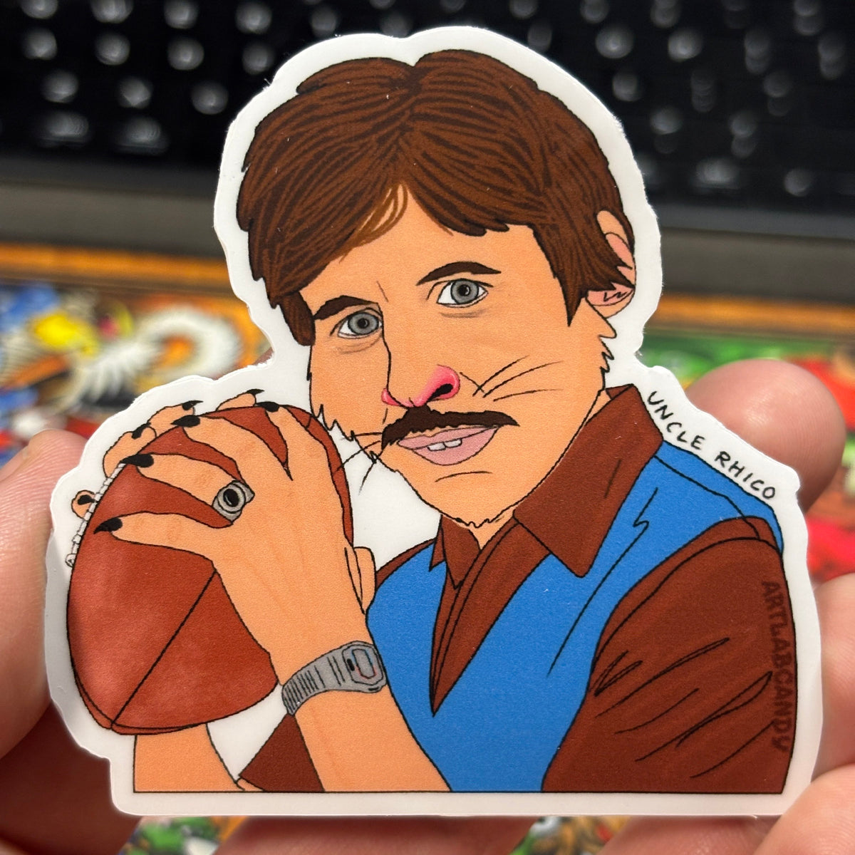 Uncle Rhico Hamster - Napoleon Dynamite Uncle Rico Parody Stickers ...