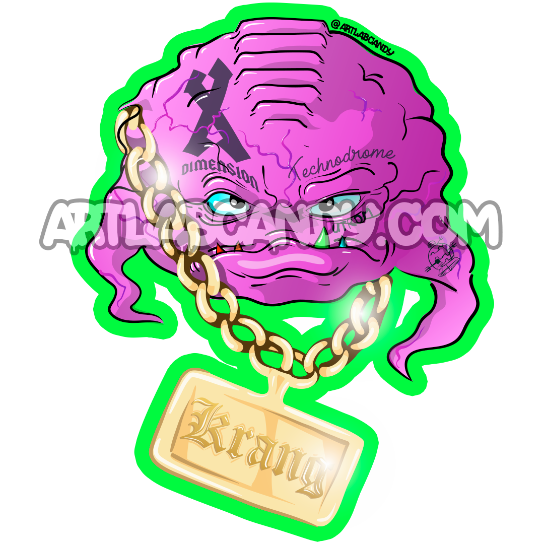 Krang Dimension X on the Mic Stickers – Art Lab Candy