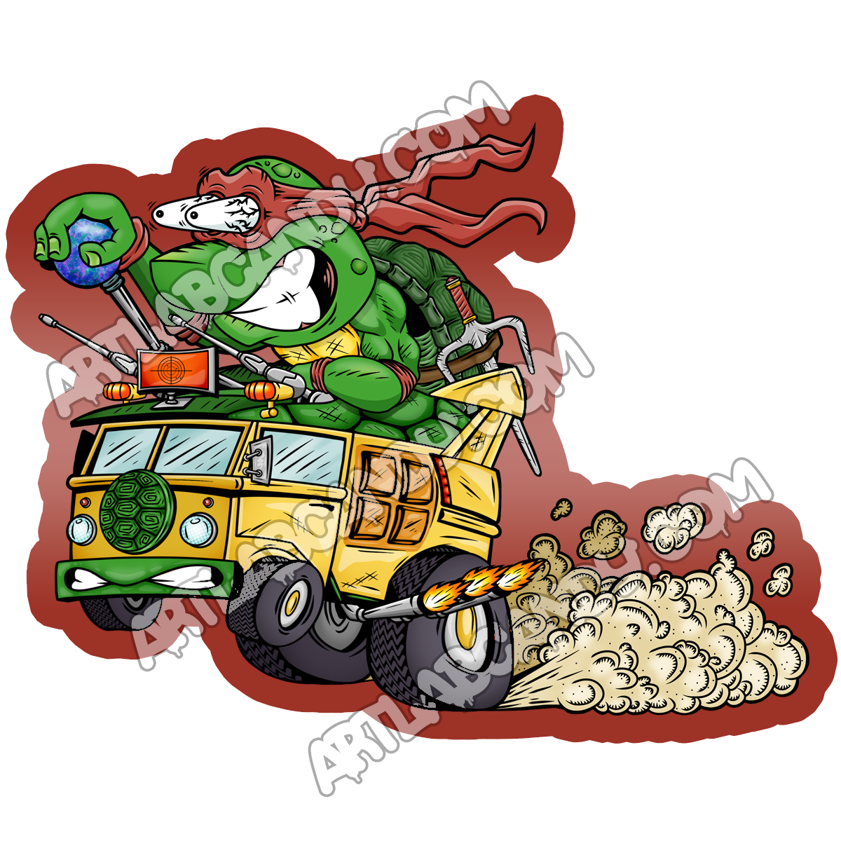 AudioPepper X Art Lab Candy: TMNT Ed "Big Daddy" Roth Inspired Art Sti