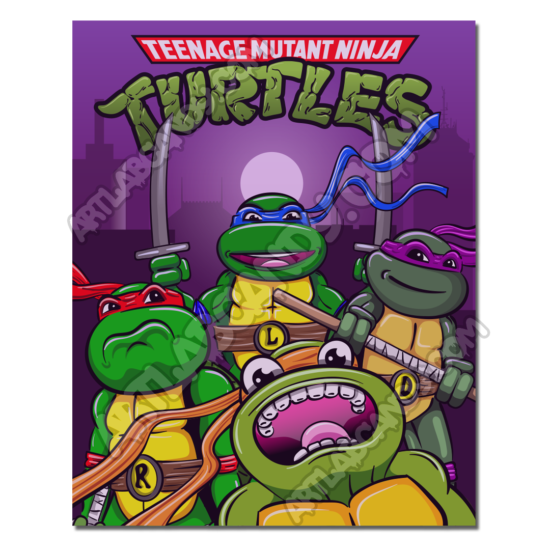 TMNT in Down Town Fresno Sticker – Art Lab Candy